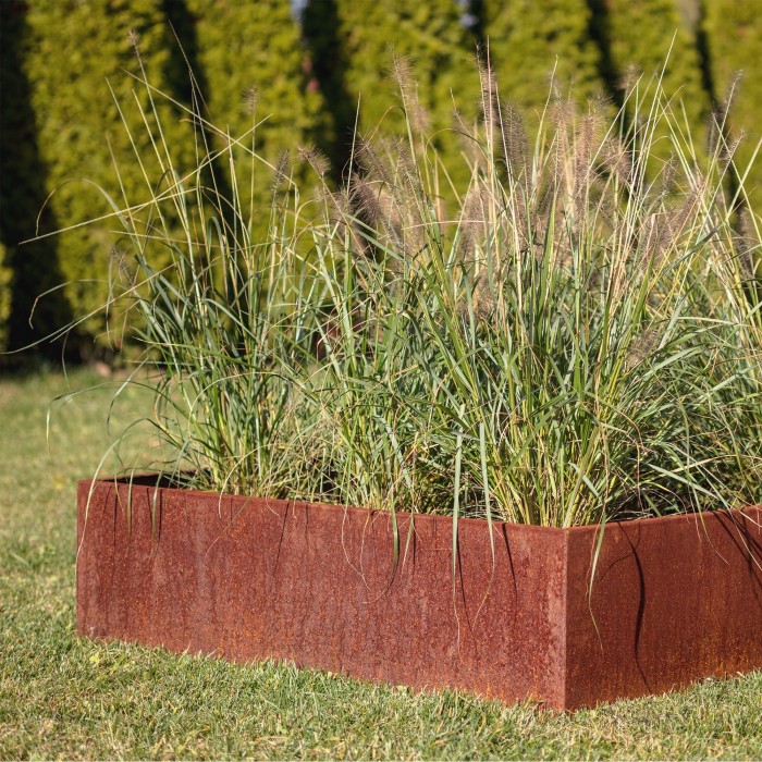 Contour de jardin surélevé en acier corten - VERADEK - Corten Steel ...